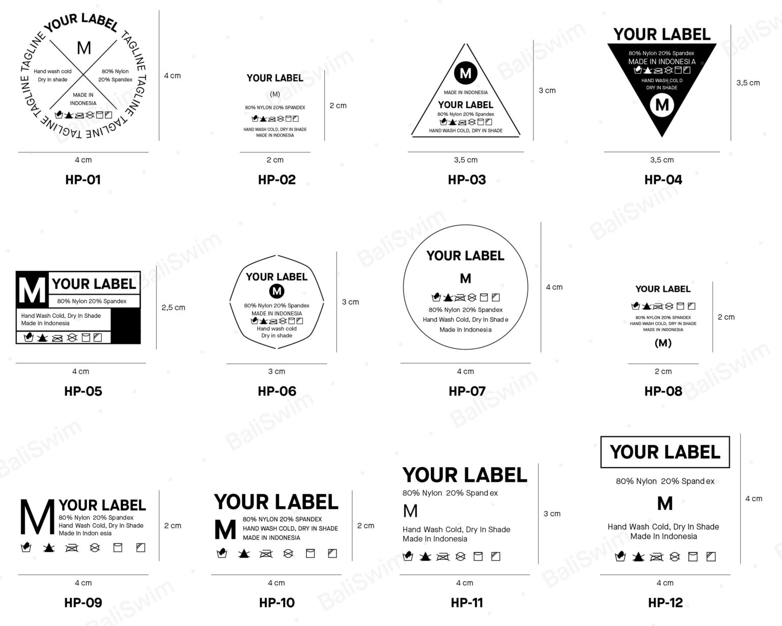 Custom Brand Labels and Packaging — Bali Swim